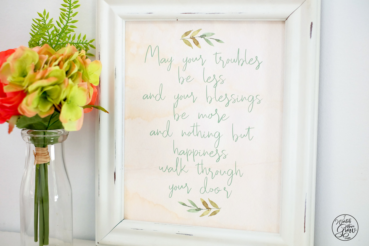 Free Printable Irish Blessing Art I Watch Them Grow